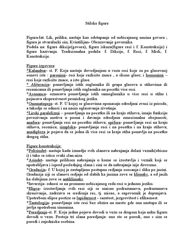 Stilske Figure | PDF