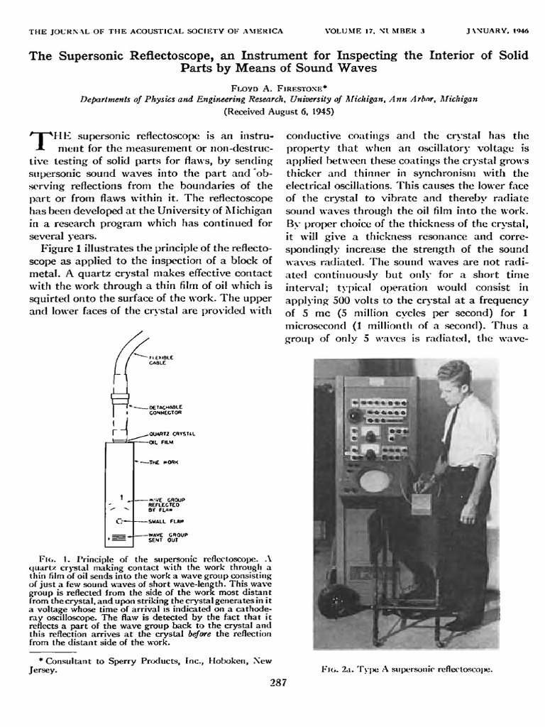 Firestone 1946 Supersonic Reflectoscope | Wavelength | Waves | Free 30 ...