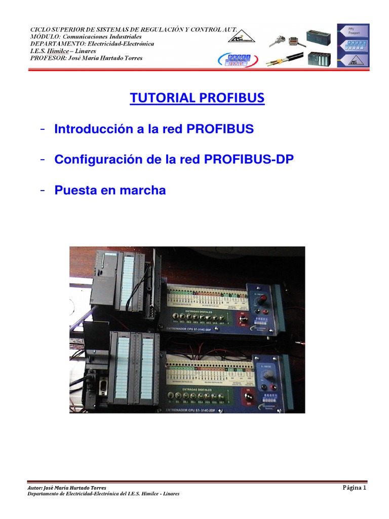Tutorial Red Profibus | PDF | Red de computadoras | Unidad Central de procesamiento