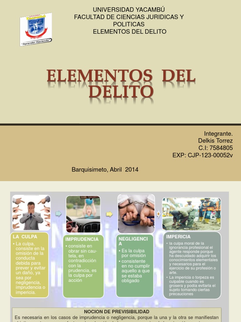 Elementos Del DELITO | PDF | Delito | Derecho penal