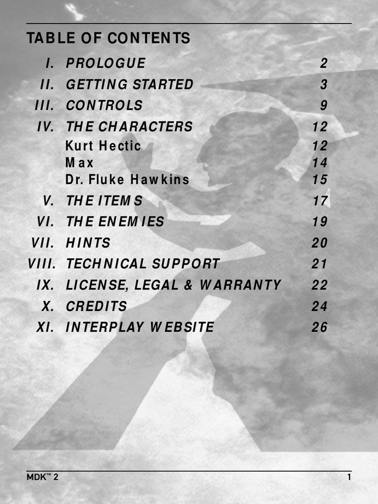 MDK 2 Manual | PDF | Texture Mapping | Sniper