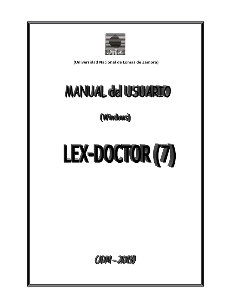 Manual Lex-Doctor 7 | PDF | Apoyo | Archivo de computadora
