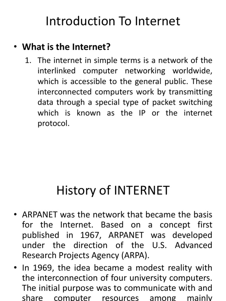 Introduction to Internet Basics | PDF