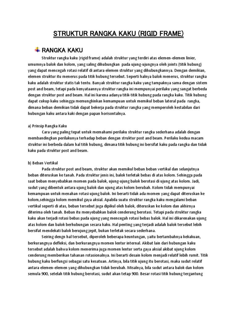 Struktur Rangka Kaku | PDF