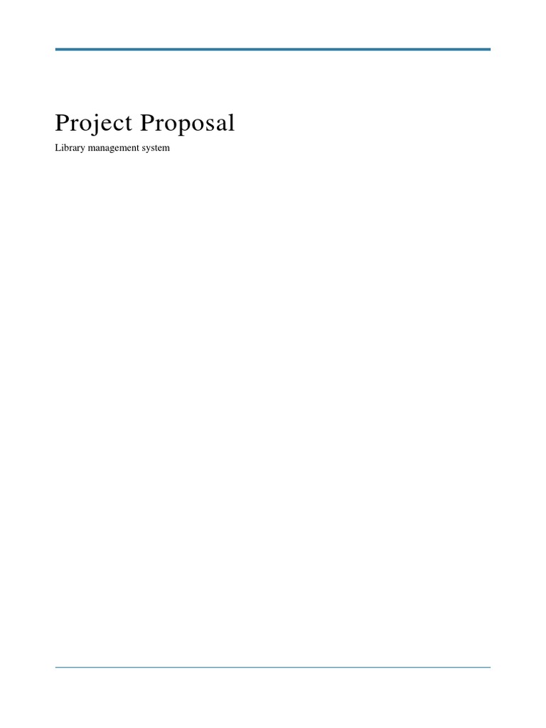 Project Proposal: Library Management System | PDF | Libraries | Computing