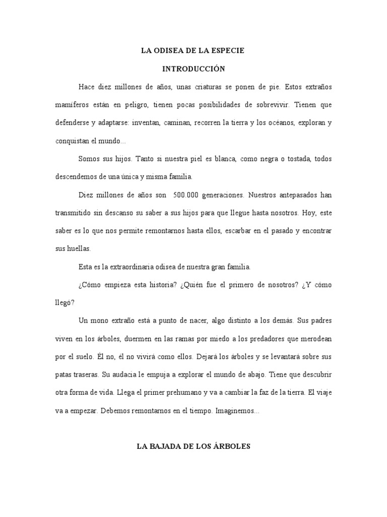 La Odisea de La Especie | PDF | Homo | Homo Sapiens