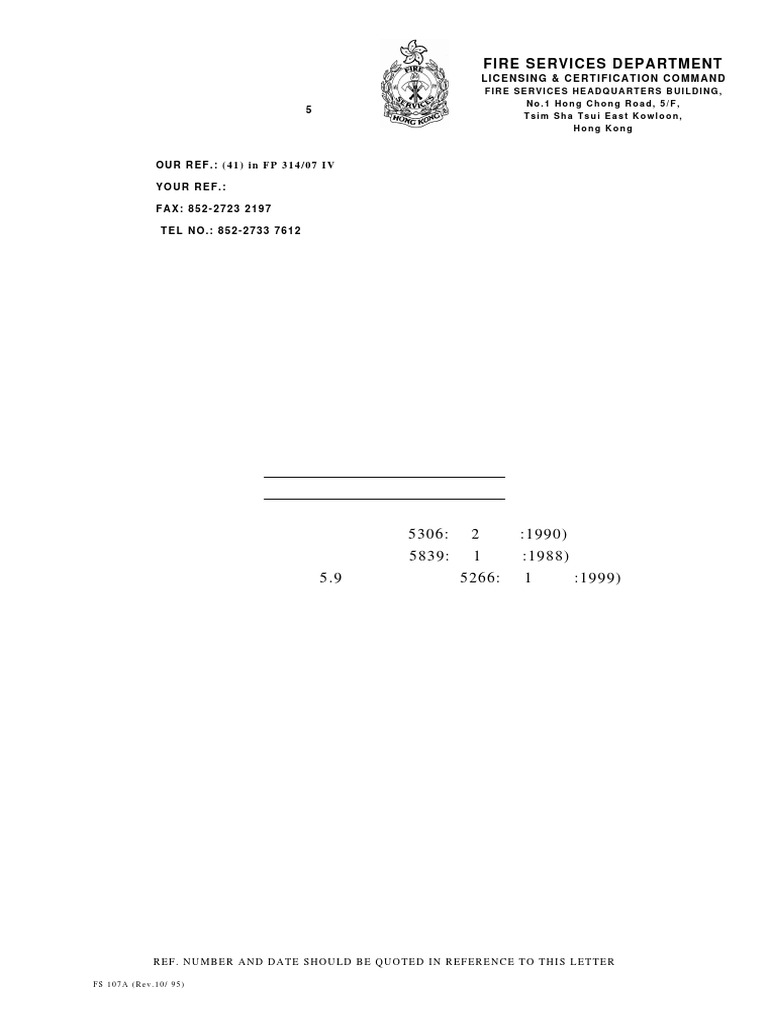 HongKong FSD Circular Letter 01-2003 | PDF