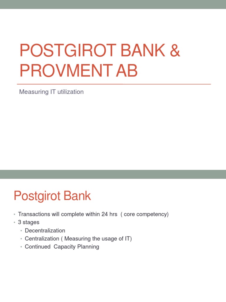 Postgirot Bank & | PDF | Decentralization | Server (Computing)