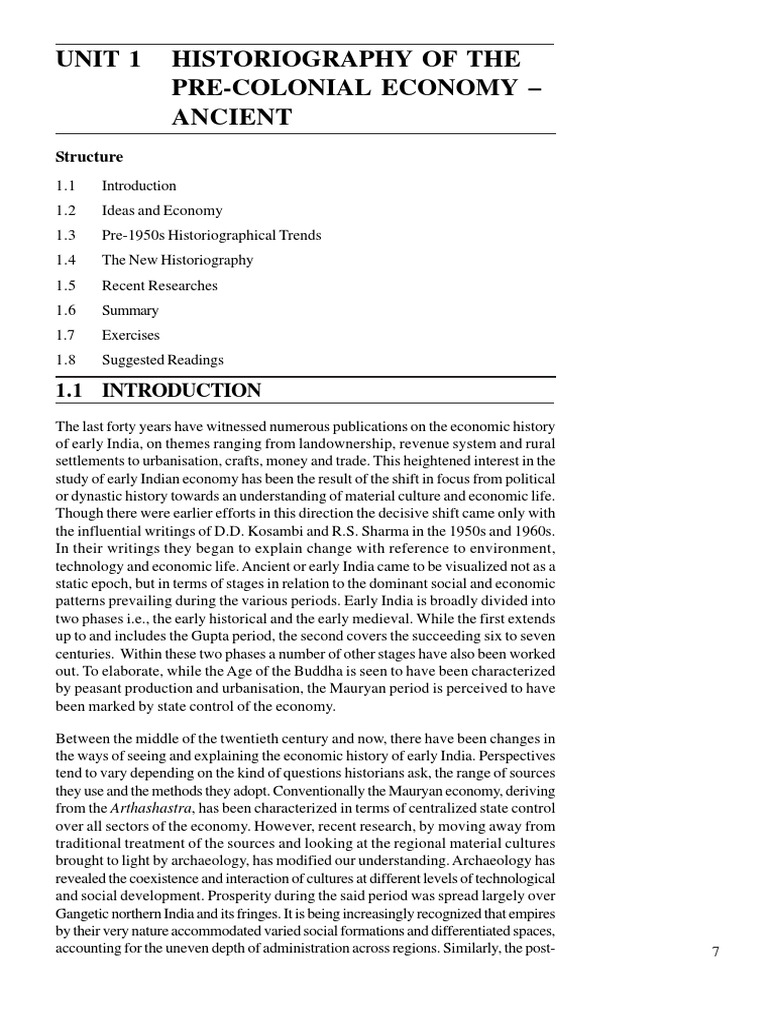 Historiography of Thepre-Colonial Economy - Ancient | PDF ...