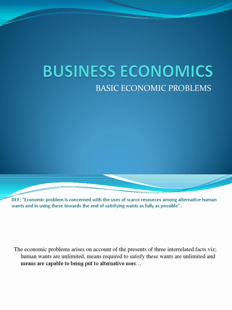 Basic Economic Problems | PDF | Economics | Capitalism