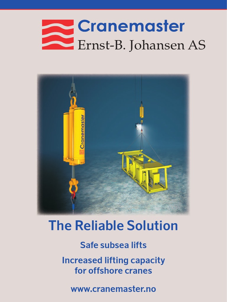 Cranemaster Leaflet | PDF | Subsea (Technology) | Crane (Machine)