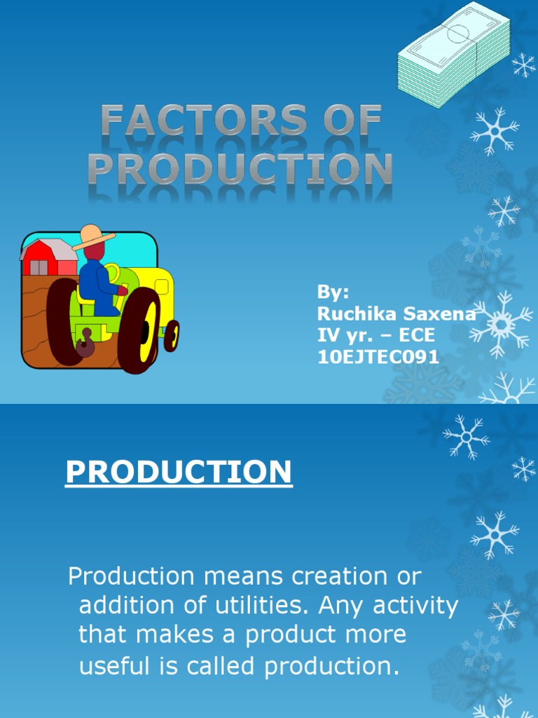 Factors of Production-Presentation | PDF | Factors Of Production ...