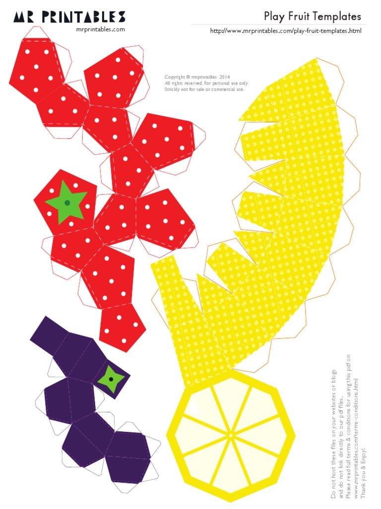 Fruit Templates Strawberry | PDF