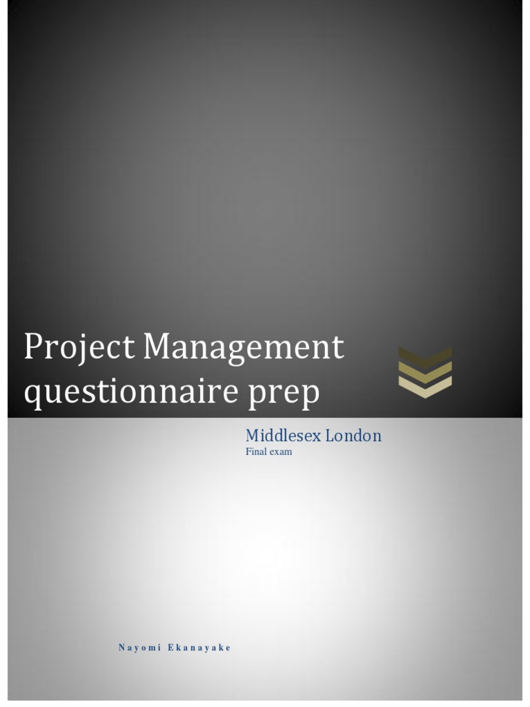 Project Management Questionnaire Template | PDF | Project Management ...