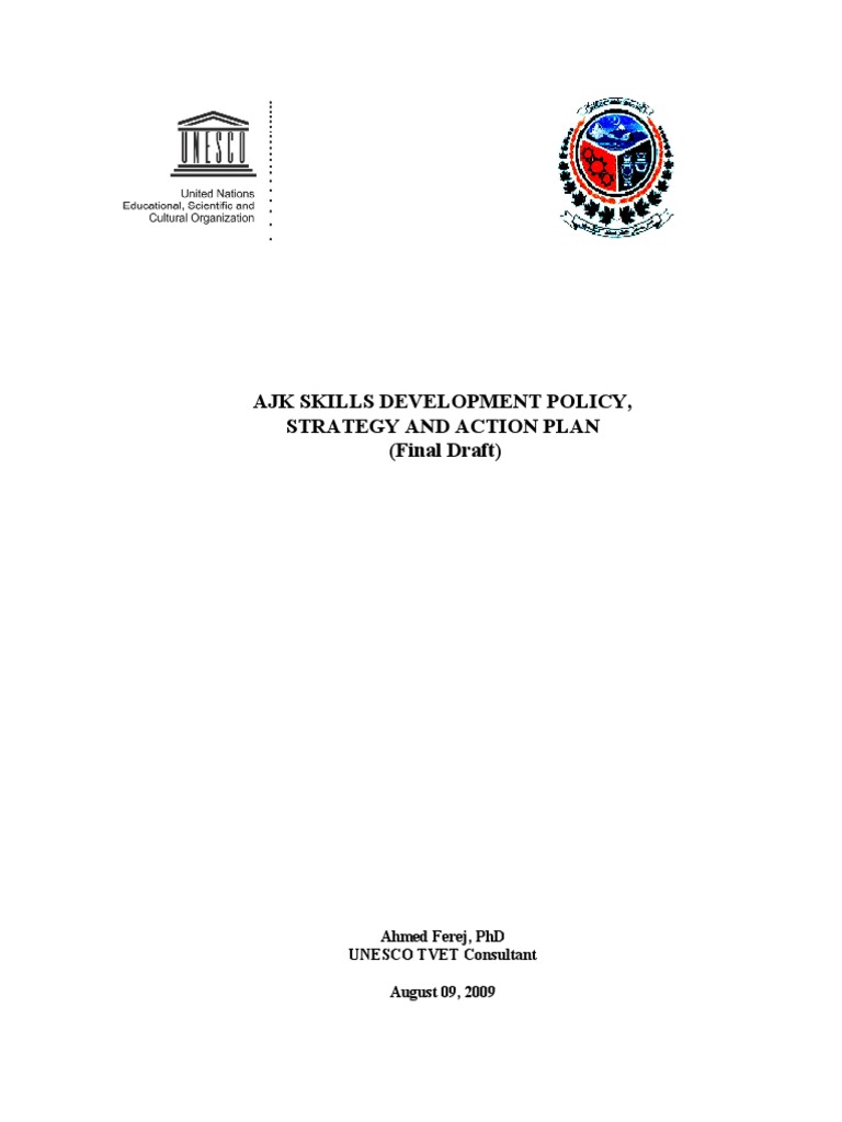 Ajk Skill Development Policy | PDF | Vocational Education | Apprenticeship