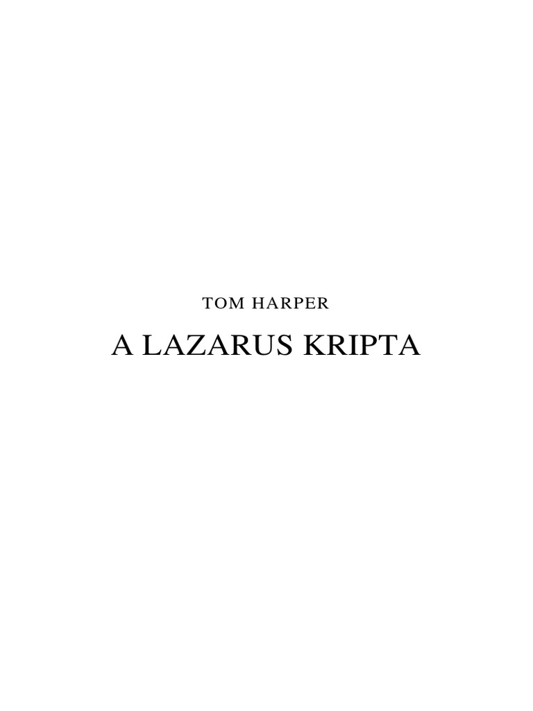 Tom Harper - Lazarus Kripta | PDF