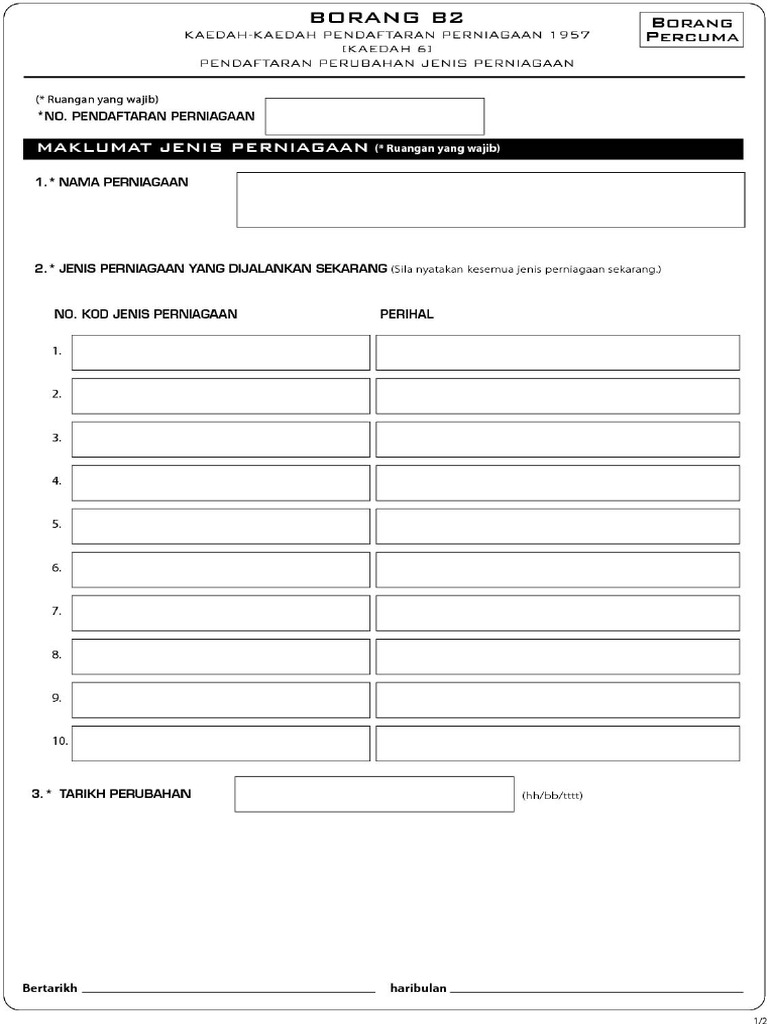 Borang B2 | PDF