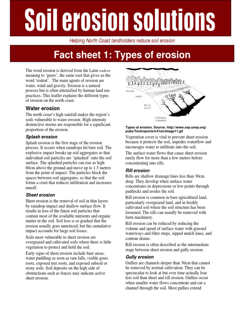 Types of Erosion | PDF | Erosion | Soil