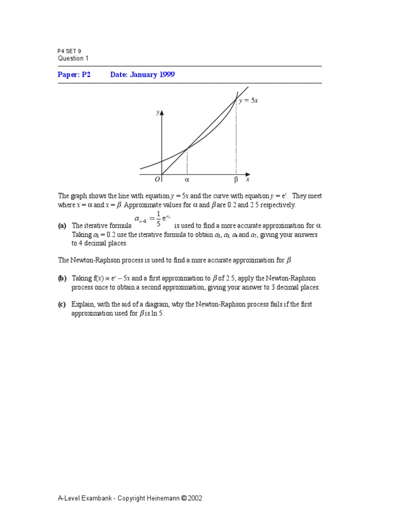 Paper: P2 Date: January 1999: (A) The Iterative Formula | PDF | Science & Mathematics | Computers