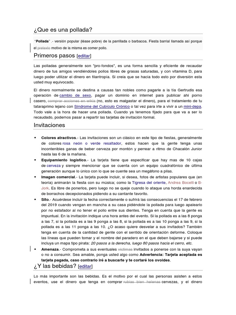 Que Es Una Pollada | PDF