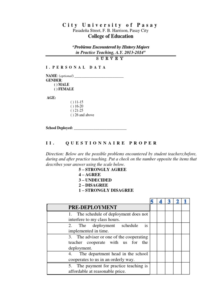 Questionnaire | PDF | Classroom Management | Teachers