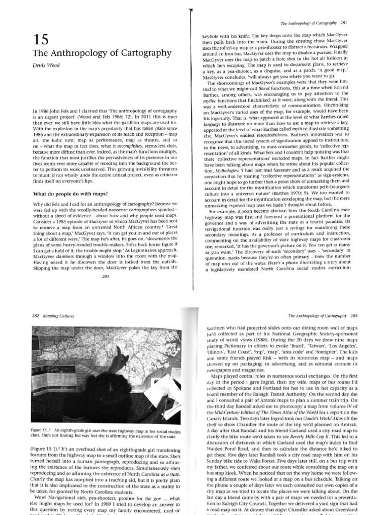 The Anthropology of Cartography. Denis Wood | PDF | Cartography | Nature