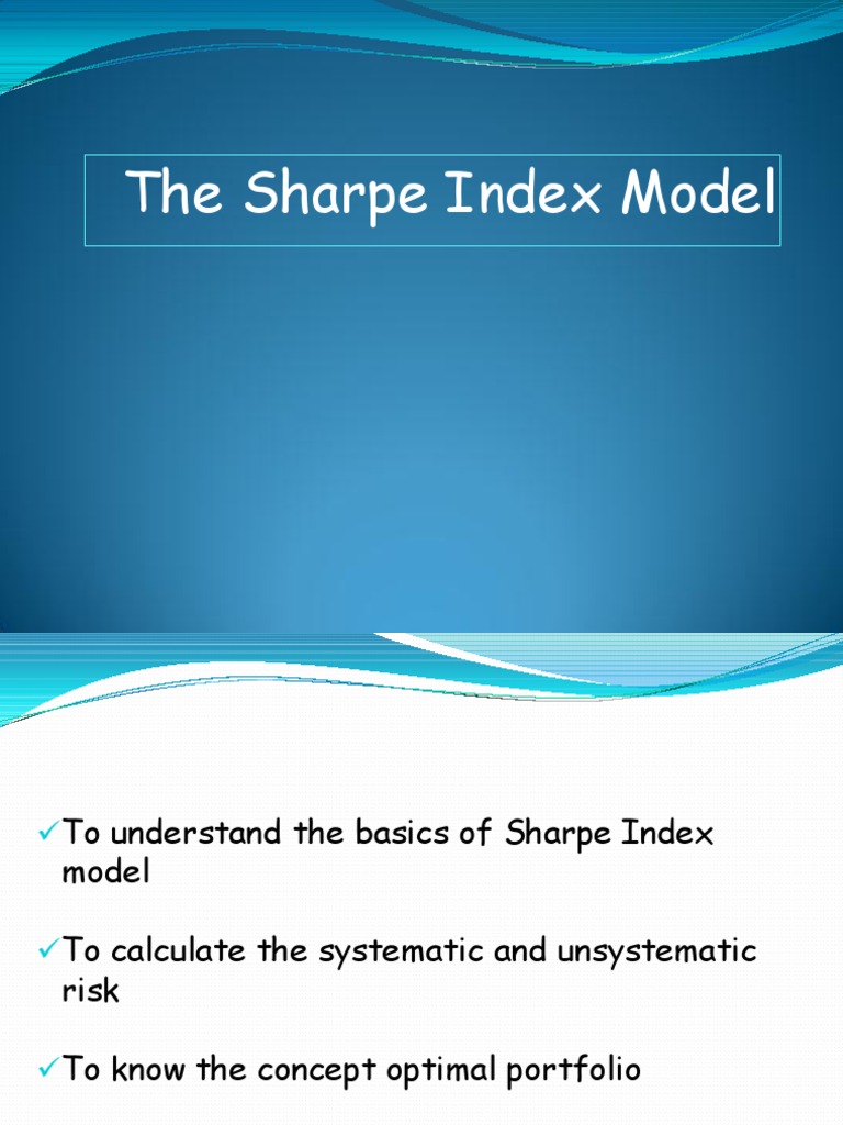 Sharpe Single Index Model | PDF | Beta (Finance) | Efficient Market Hypothesis