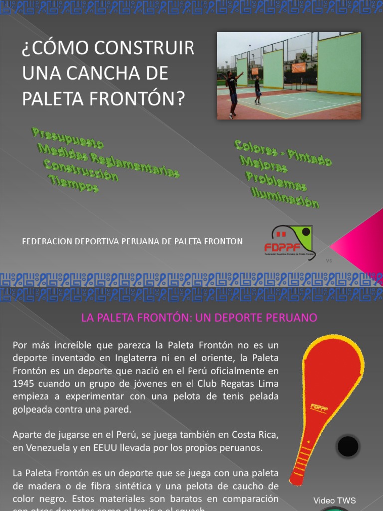 Cómo construir una cancha de paleta frontón según las medidas ...