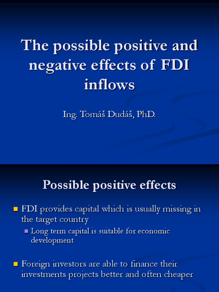 The Possible Positive and Negative Effects of FDI | PDF | Foreign ...