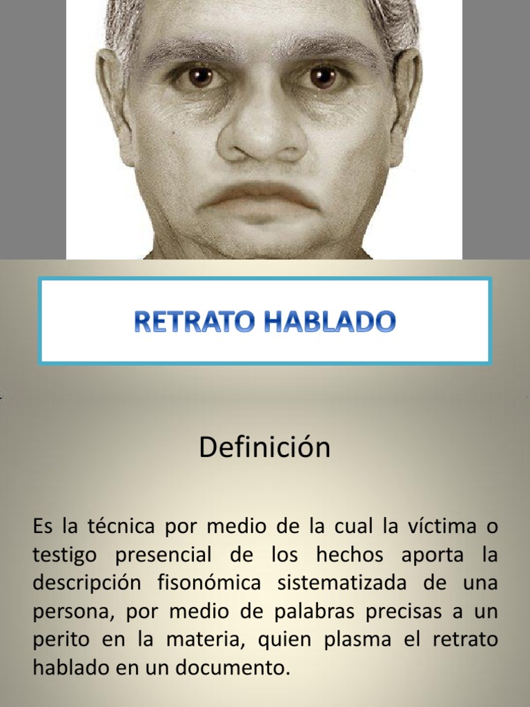Retrato Hablado | PDF | Retrato | Testigo experto