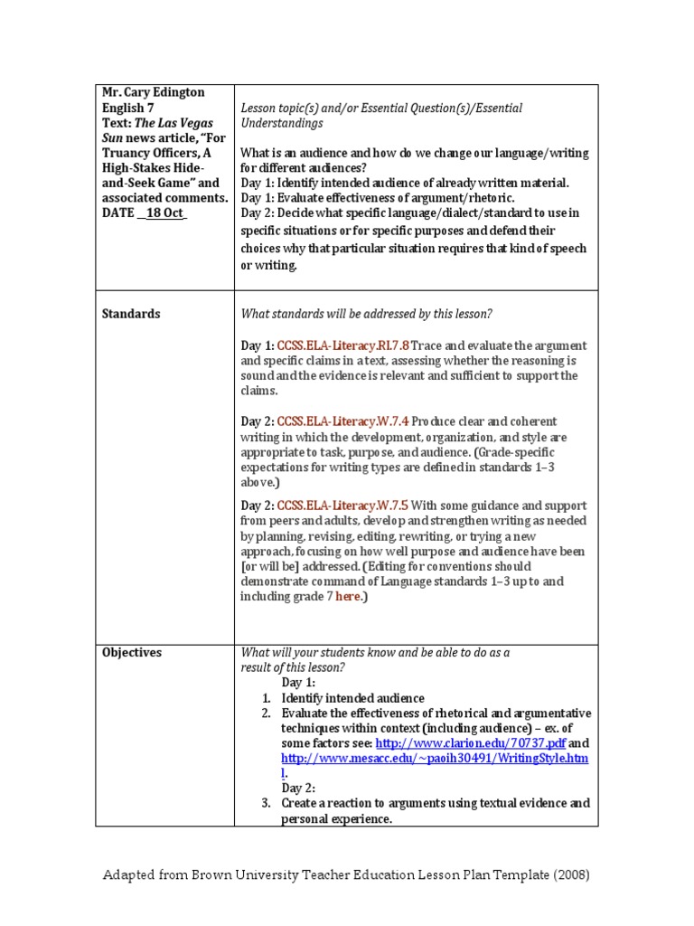 Engaging English Lesson Plan | PDF | Lesson Plan | Classroom