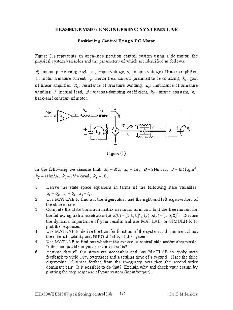 Control Engineering Systems | PDF | Control Theory | Cybernetics