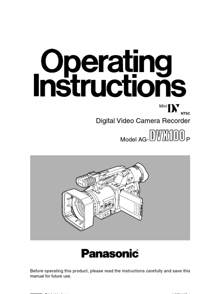 DVX100 Manual | PDF | Technology & Engineering