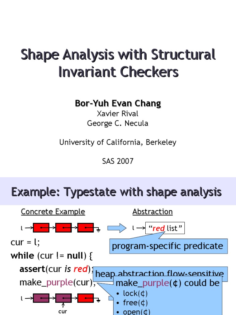Shape Analysis With Structural Invariant Checkers | PDF | C (Programming Language) | Array Data ...