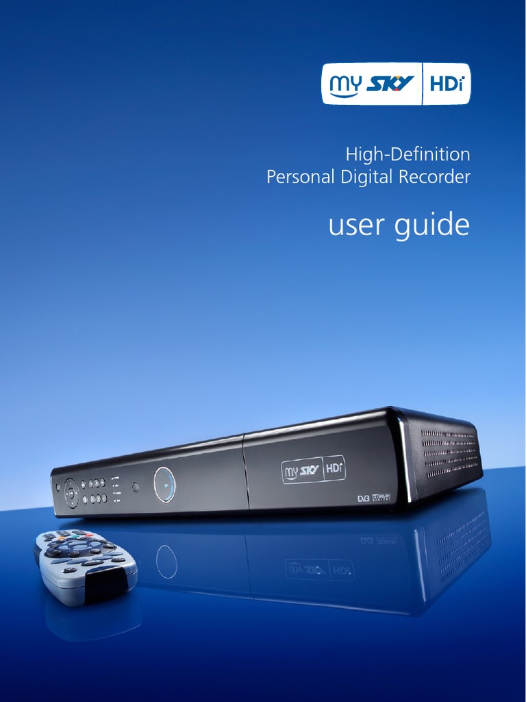 Manual MySky HD User Guide | PDF | Television | Media Technology
