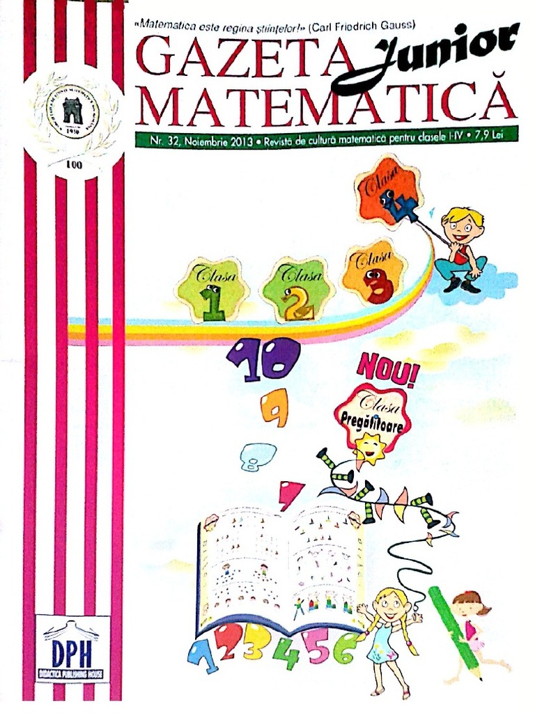 Gazeta - Matematica.junior Nr. 32.nov. Cls.1-4 | PDF