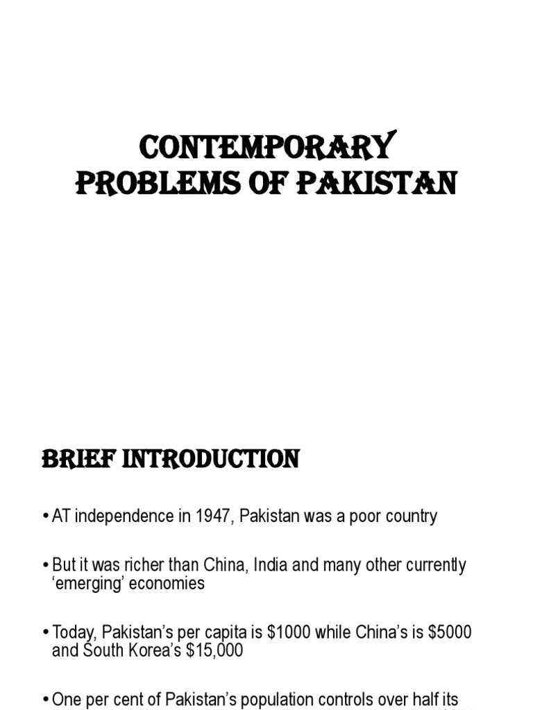 Contemporary Problems of Pakistan | PDF | Pakistan | Economic Inequality