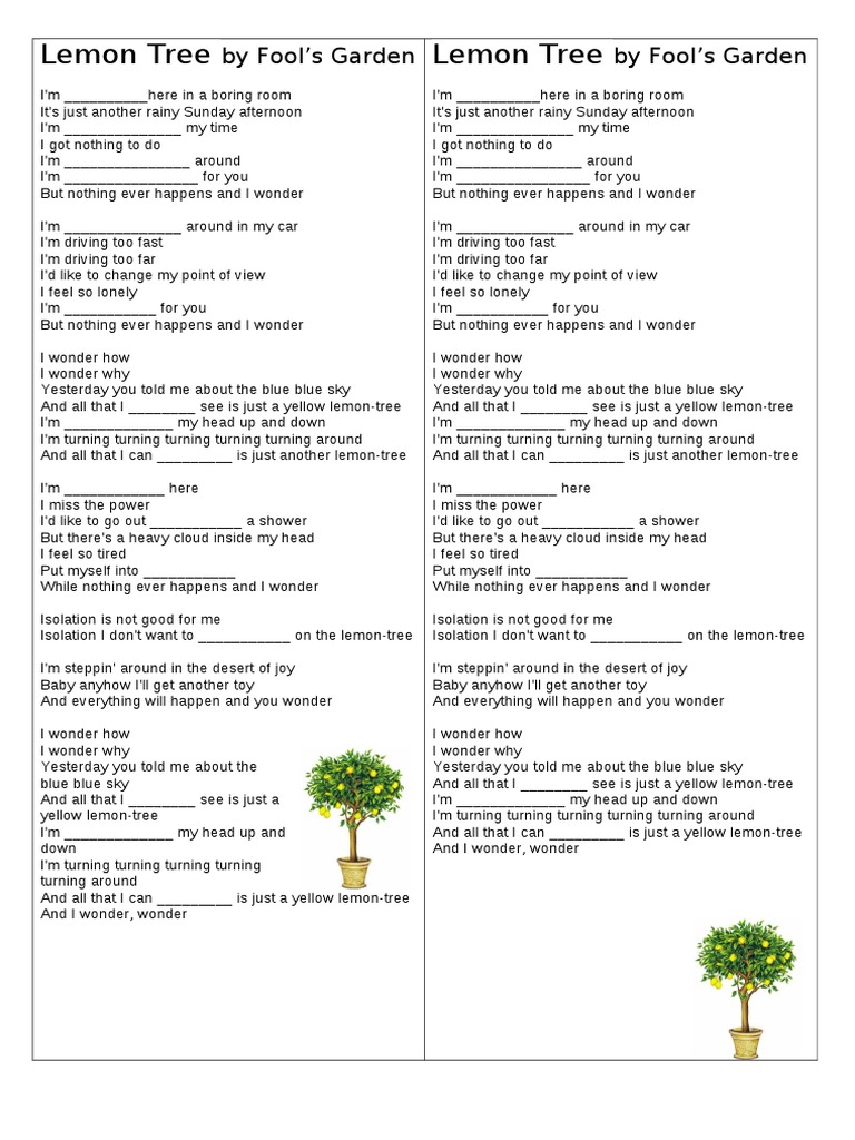 Lemon Tree Song | PDF | Environment | Nature