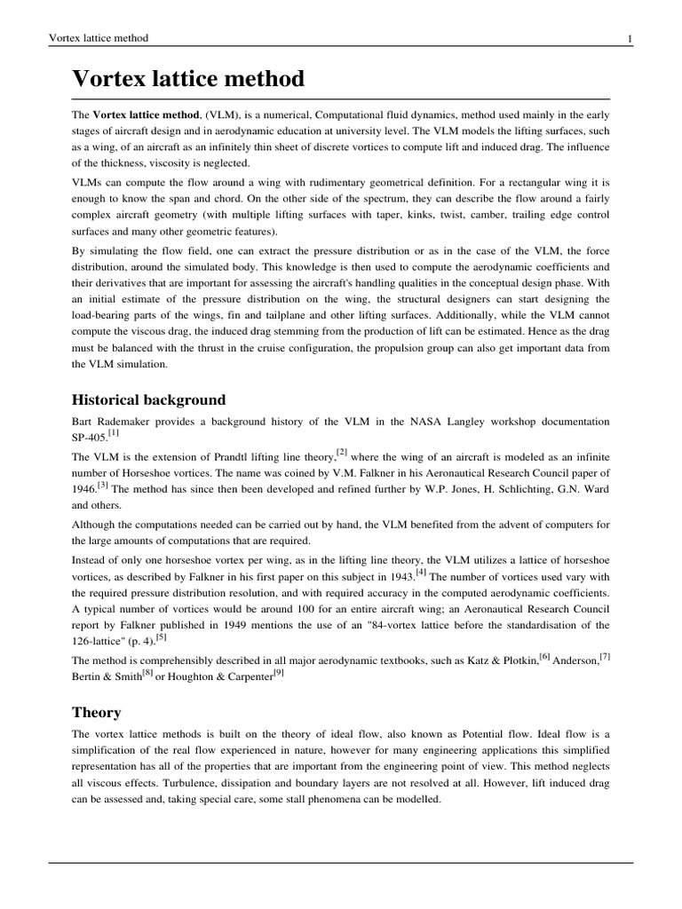 Vortex Lattice Method | PDF | Continuum Mechanics | Mechanics
