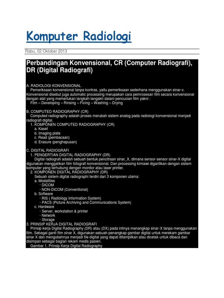 Komputer Radiologi | PDF | Teknologi & Rekayasa