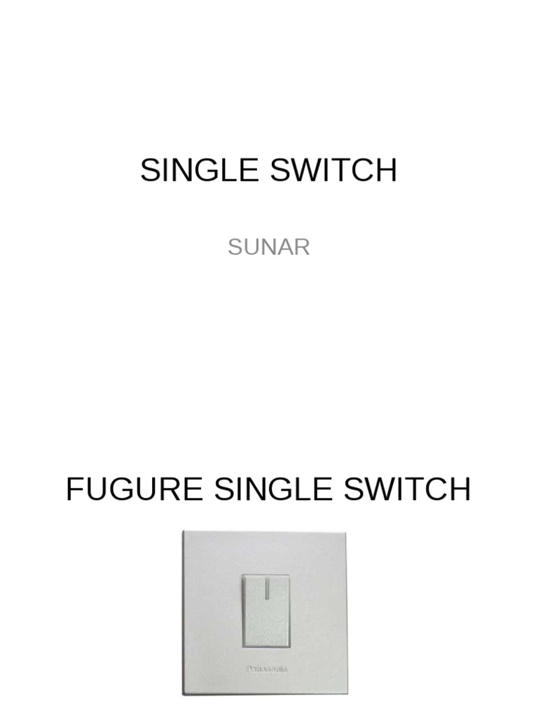Single Switch | PDF