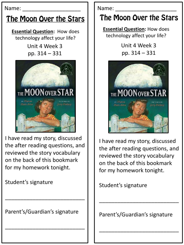 Moon Over Stars Comprehension Guide | PDF | Narration