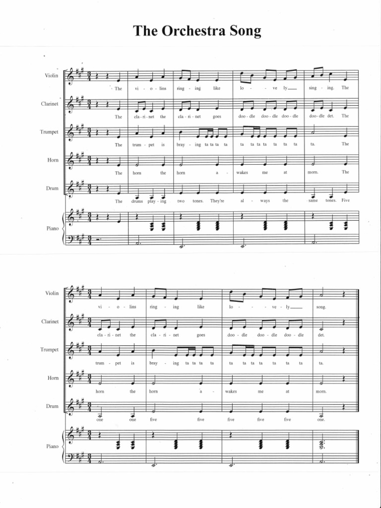 The Orchestra Song Lyrics and Music | PDF