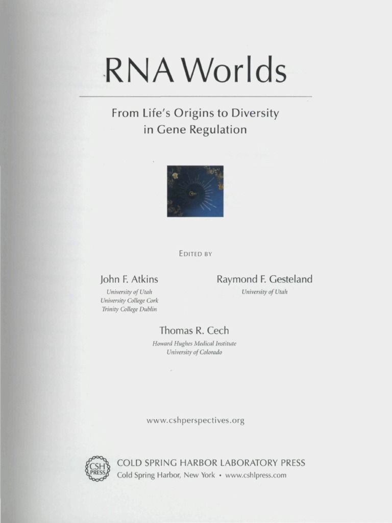 RNA Worlds: From Life's Origins To Diversity in Gene Regulation | PDF ...