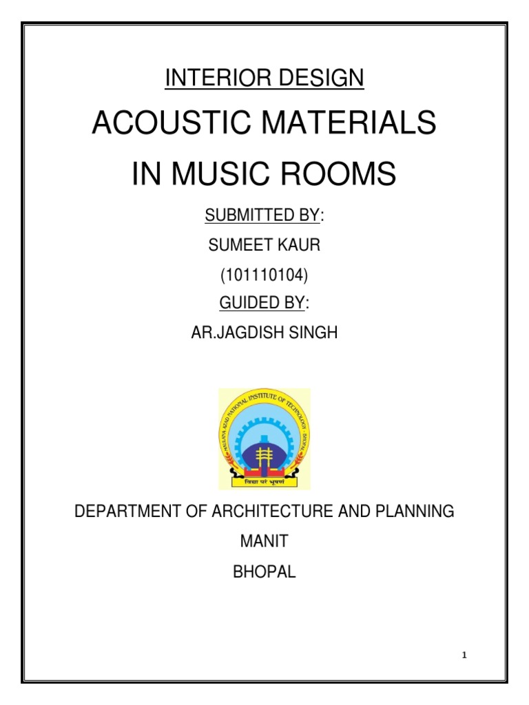 Acoustic Materials in Music Rooms: Interior Design | PDF | Waves ...