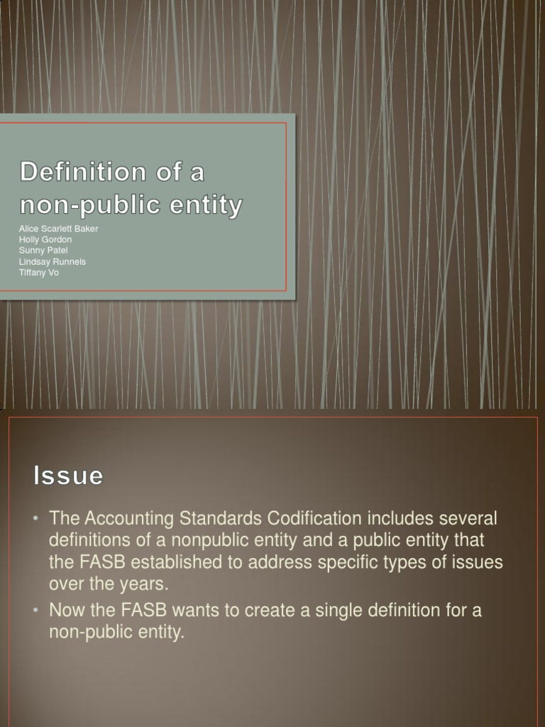 FASB Non-Public Entity Definition Update | PDF | Financial Accounting ...