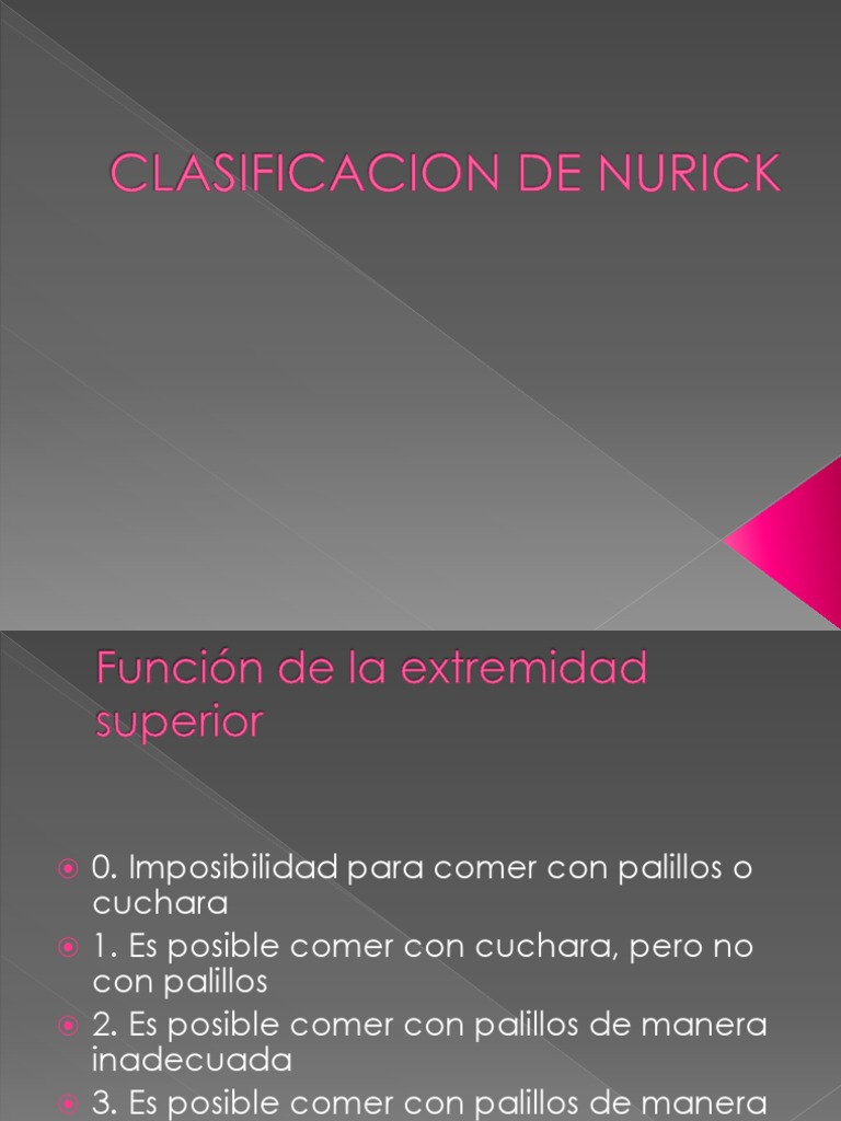 Clasificacion de Nurick | PDF