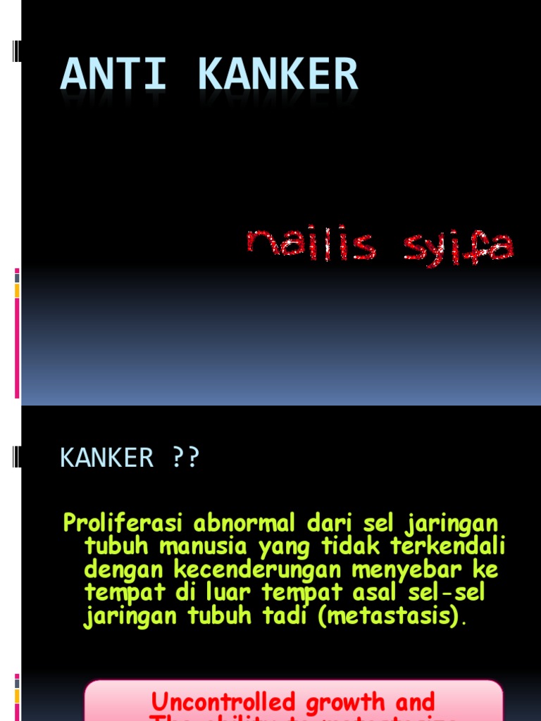 Anti Kanker | PDF | Kemoterapi | Neoplasma