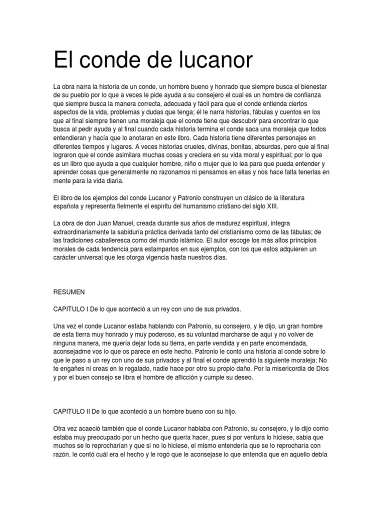 El Conde de Lucanor | PDF | Religión y creencia | Science