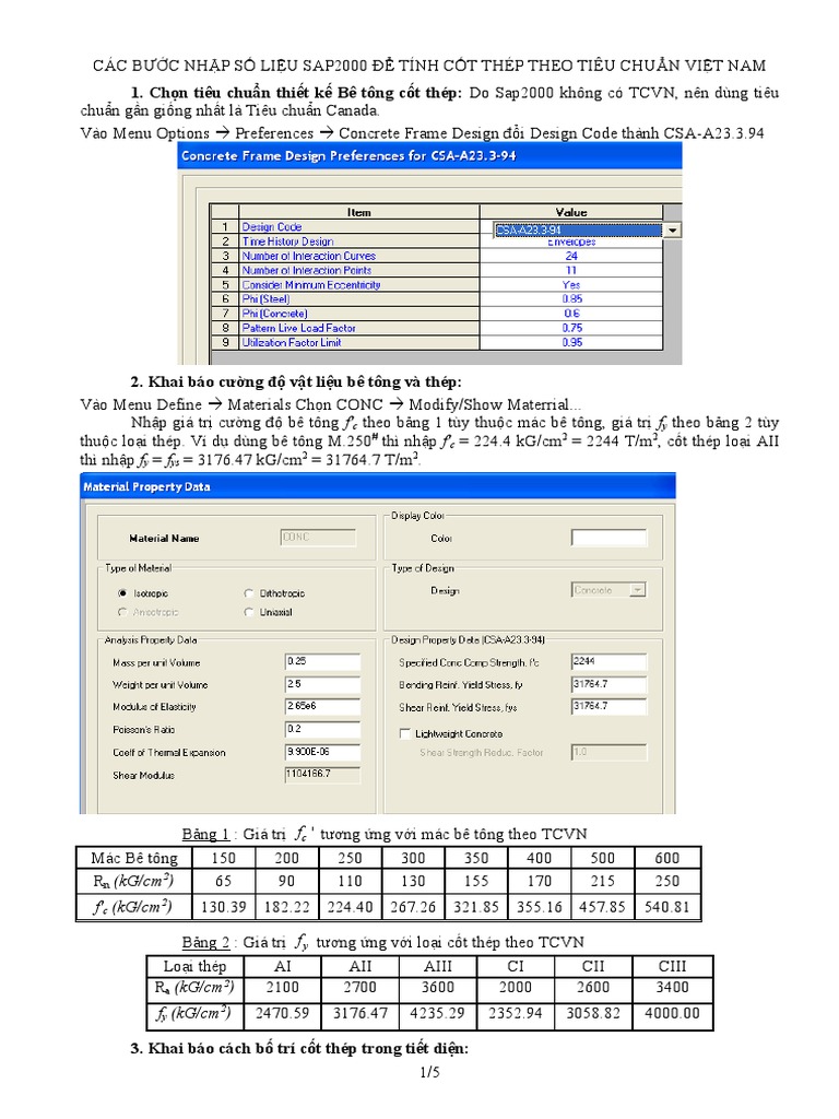 Nguyen Tac Tinh Thep Theo TCVN | PDF